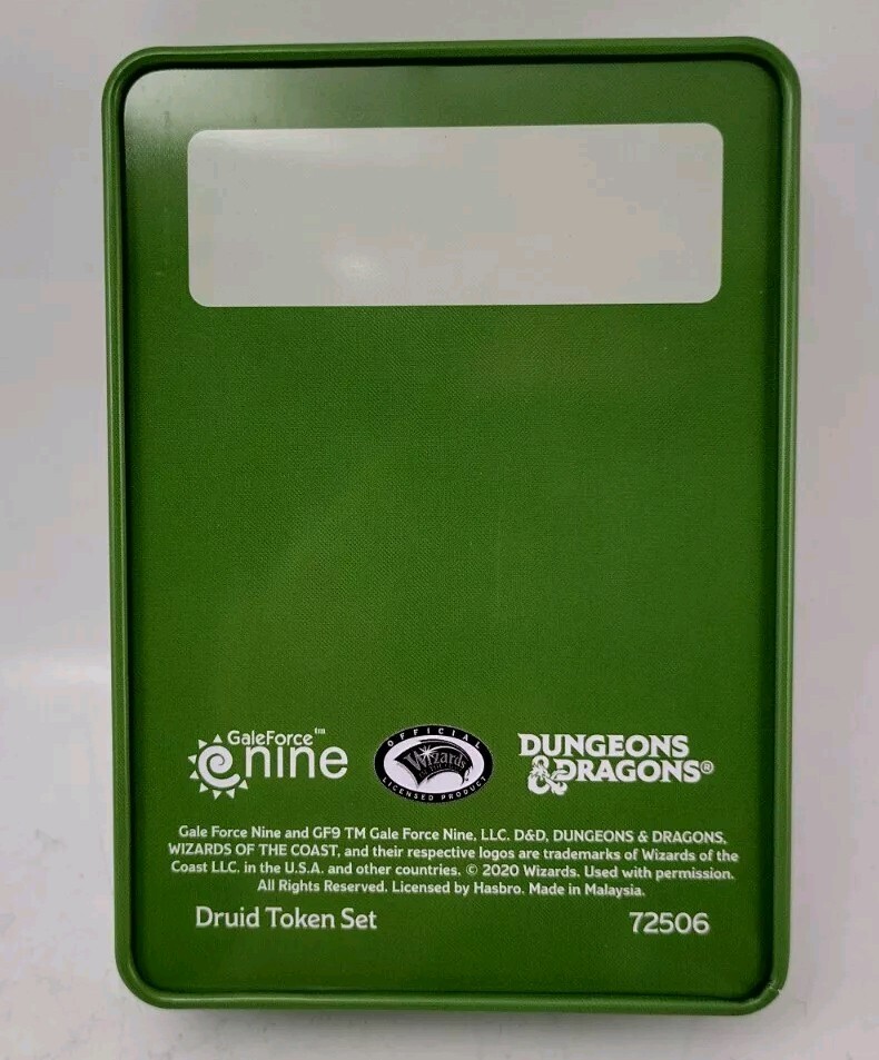 D&D Druid Token Set In Tin By Gale Force Nine Dungeons & Dragons ...