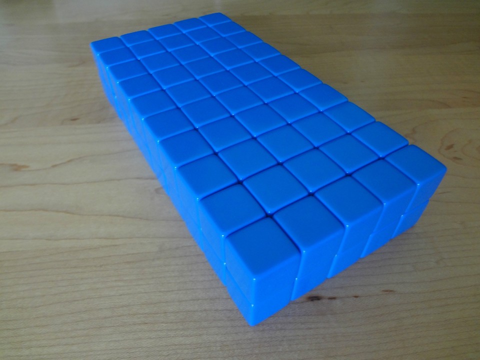 Lot of 50 Blank Blue Dice / Counting Cubes 16mm 16 mm D6 Square Gaming ...