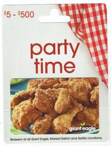 Giant Eagle Gift Card Fried Chicken - Party Time- Grocery, Food Store ...