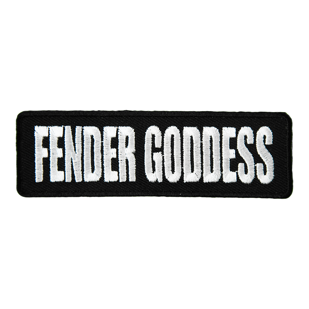 Fender Goddess Black & White Embroidered Patch, Ladies Biker Patches | eBay