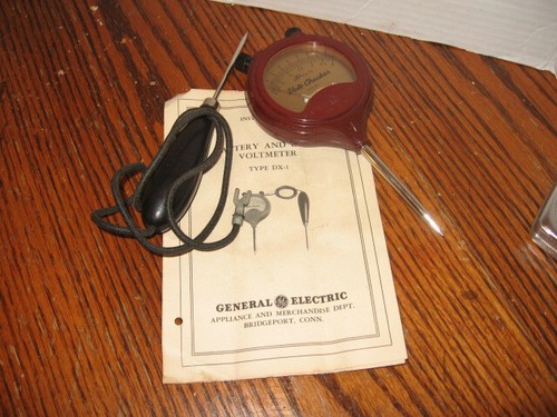 GE Volt Checker Type DX-1 RARE Voltmeter Dk Red Bakelite | eBay