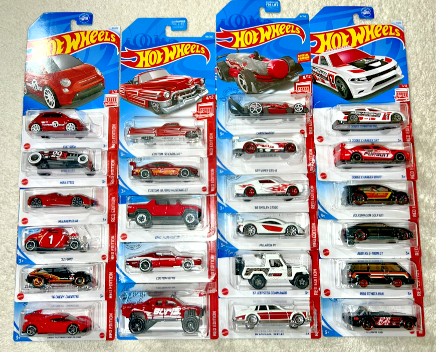 HOT WHEELS RED EDITION LOT OF 23 ALL DIFFERENT **NEW** | eBay