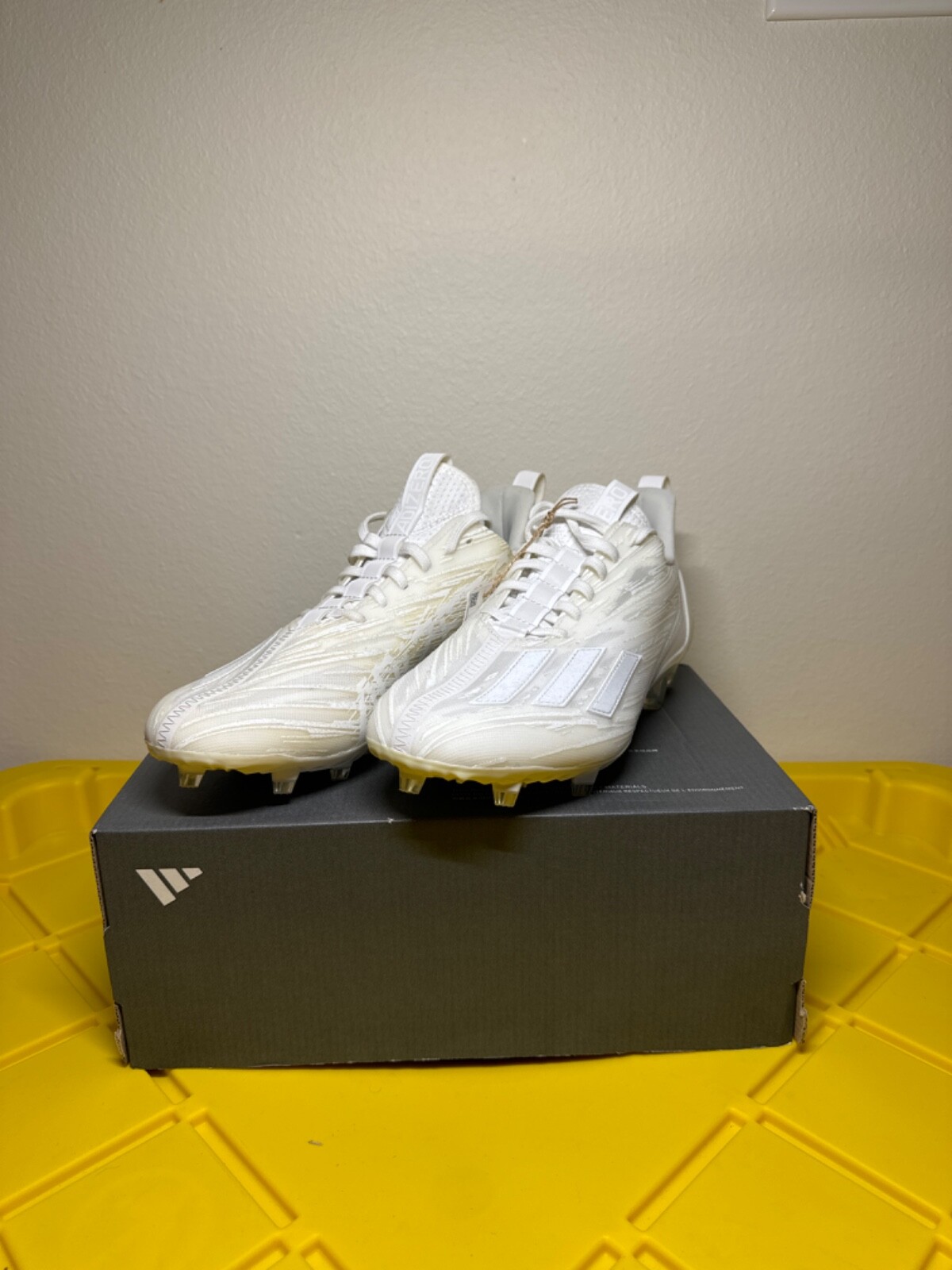 Size 7 - adidas Adizero Cleats Triple White for sale online | eBay