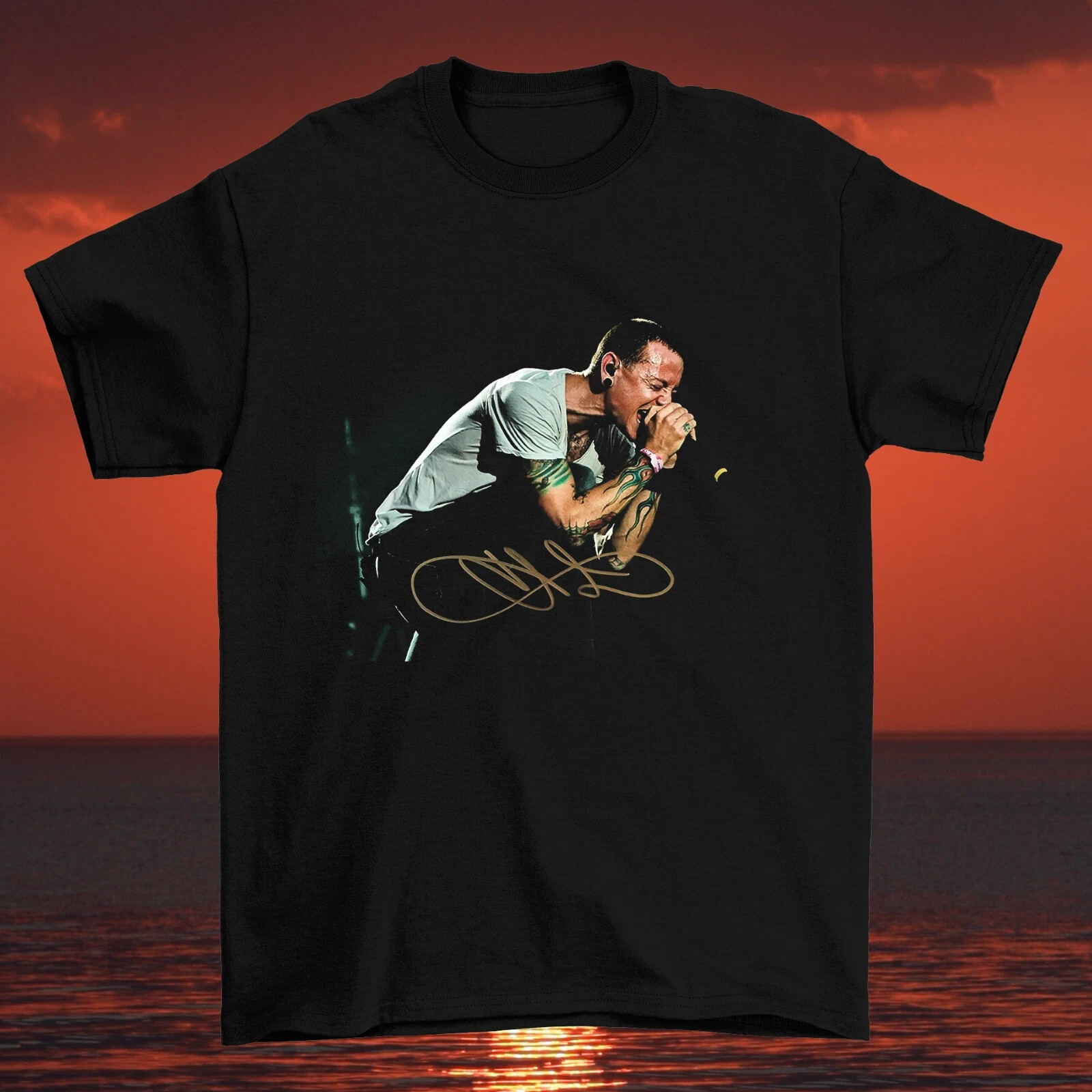 Chester Bennington Signature Signed Ver 1 Black Unisex S-5XL T-Shirt | eBay