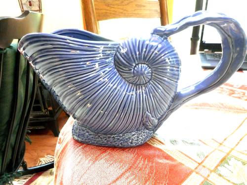 Baum Seashell Collection Blue Conch Pitcher UNUSED Dishwasher Microwave ...