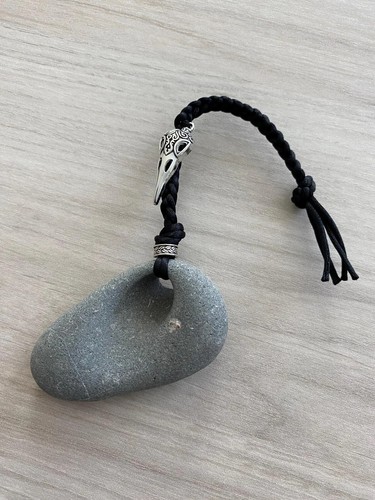 Raven Hag Stone Talisman Holey Stone Amulet Protection Stone Odin Pagan ...