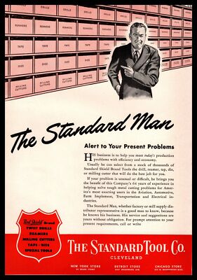 1945 Standard Tool Company "Red Shield Brand" Tool Bins Cleveland Ohio ...