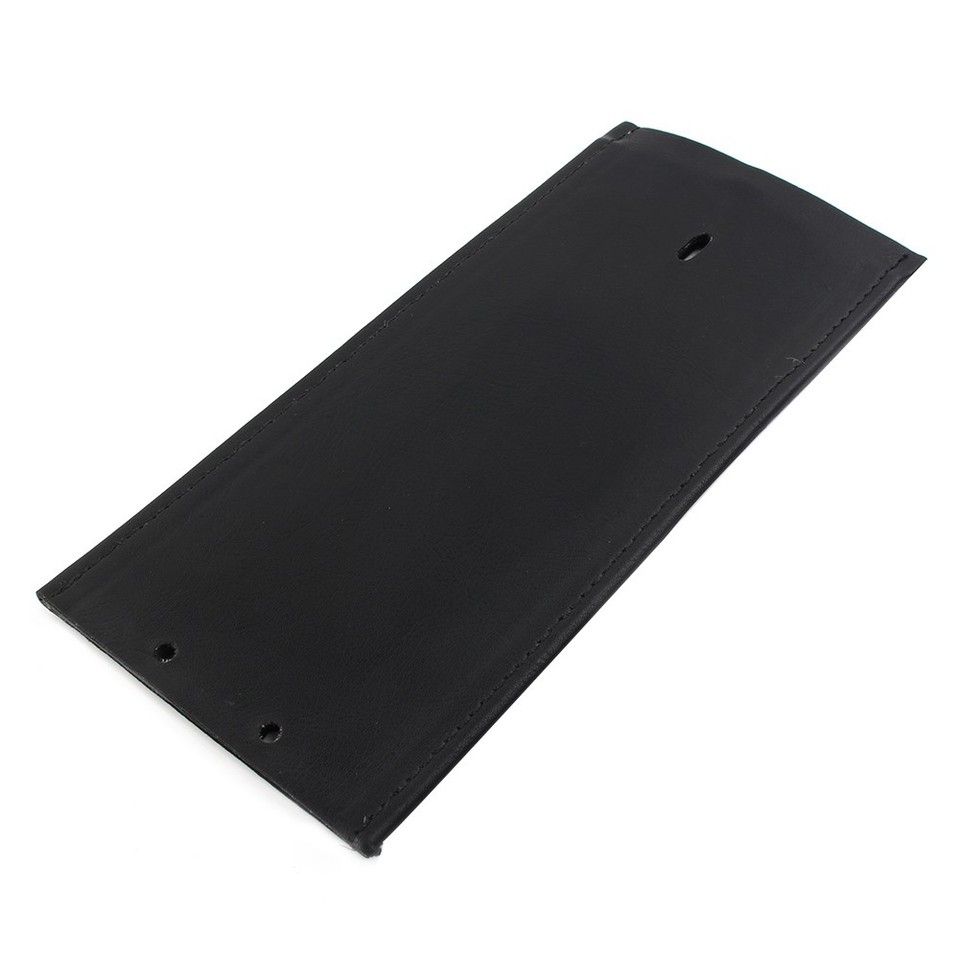 Black Plain Leather Gas Tank Panel Bib No Design Simple Smooth For ...