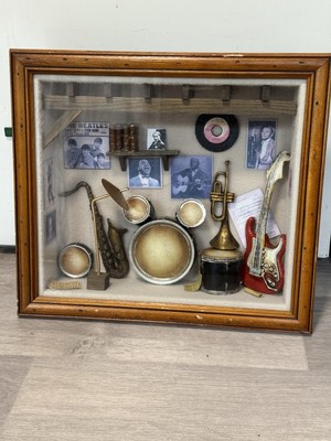 Handcrafted Vintage Shadow Box Wall Art – Miniature Instruments, The ...