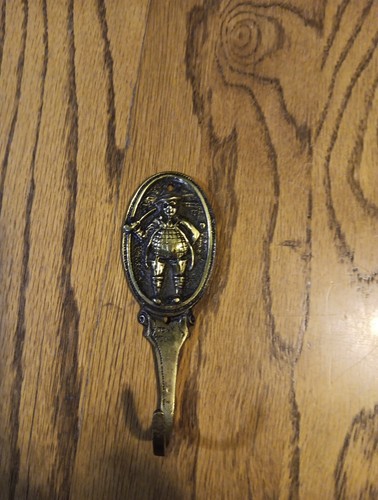 Antique TONY WELLER Brass Coat Hook Pickwick Papers Dickens Character ...