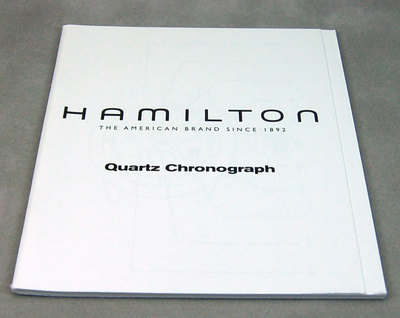 Hamilton Watch Book Quartz Chronograph Instruction Booklet Manual | eBay