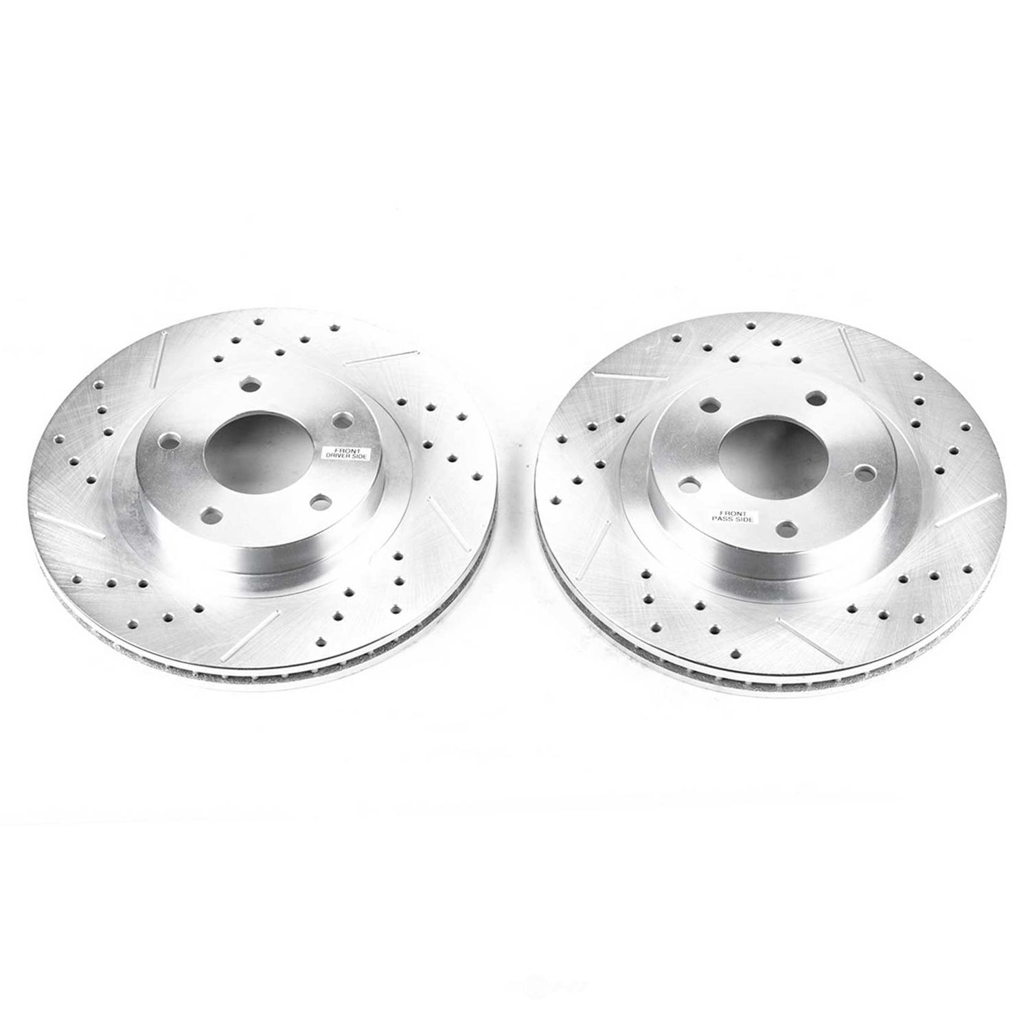Disc Brake Rotor Set-Front Drilled, Slotted and Zinc Plated Brake Rotor ...