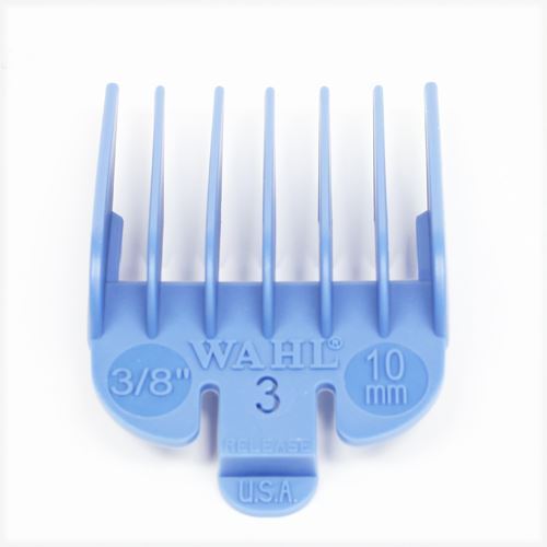 Wahl N'3 Attachment Comb 10mm (3/8") in blue with cut out number ...