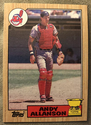 1987 Topps Andy Allanson Baseball Rookie Card RC #436 Indians High ...