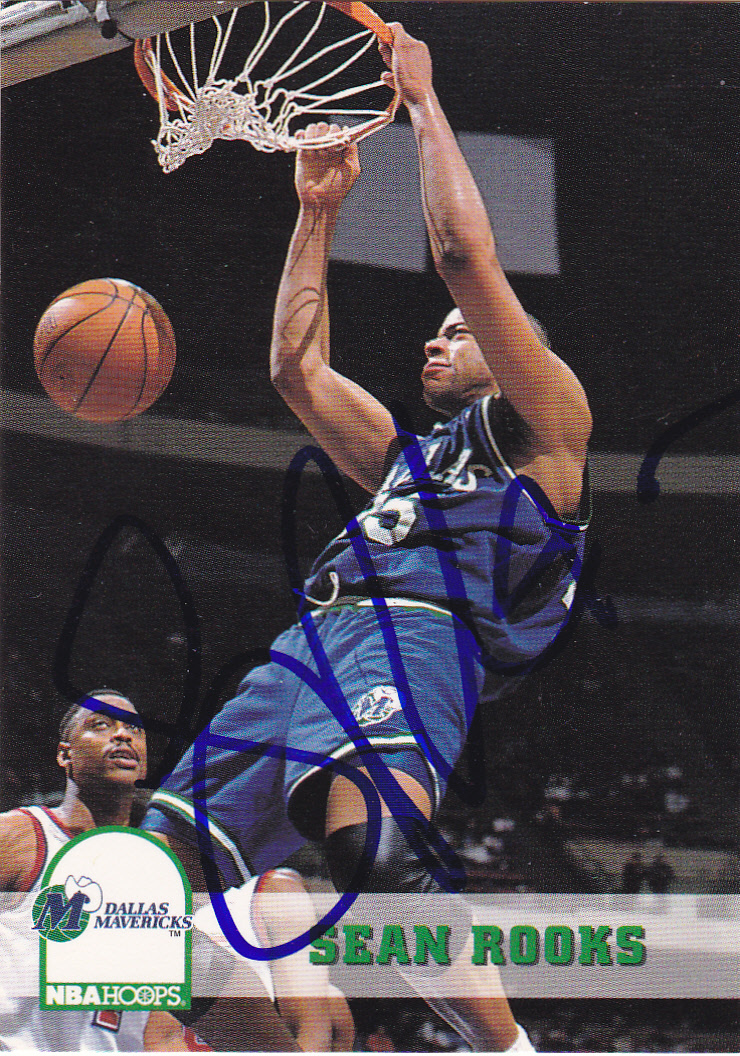 SEAN ROOKS DALLAS MAVERICKS SIGNED CARD LAKERS CLIPPERS HAWKS MAGIC ...