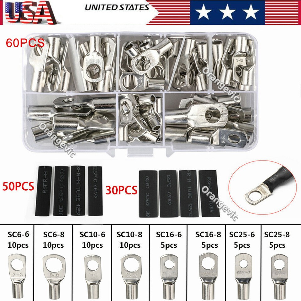 Large Wire Terminal Crimping Tool 6-50mm² Crimper Plier / 140PCS Cable ...
