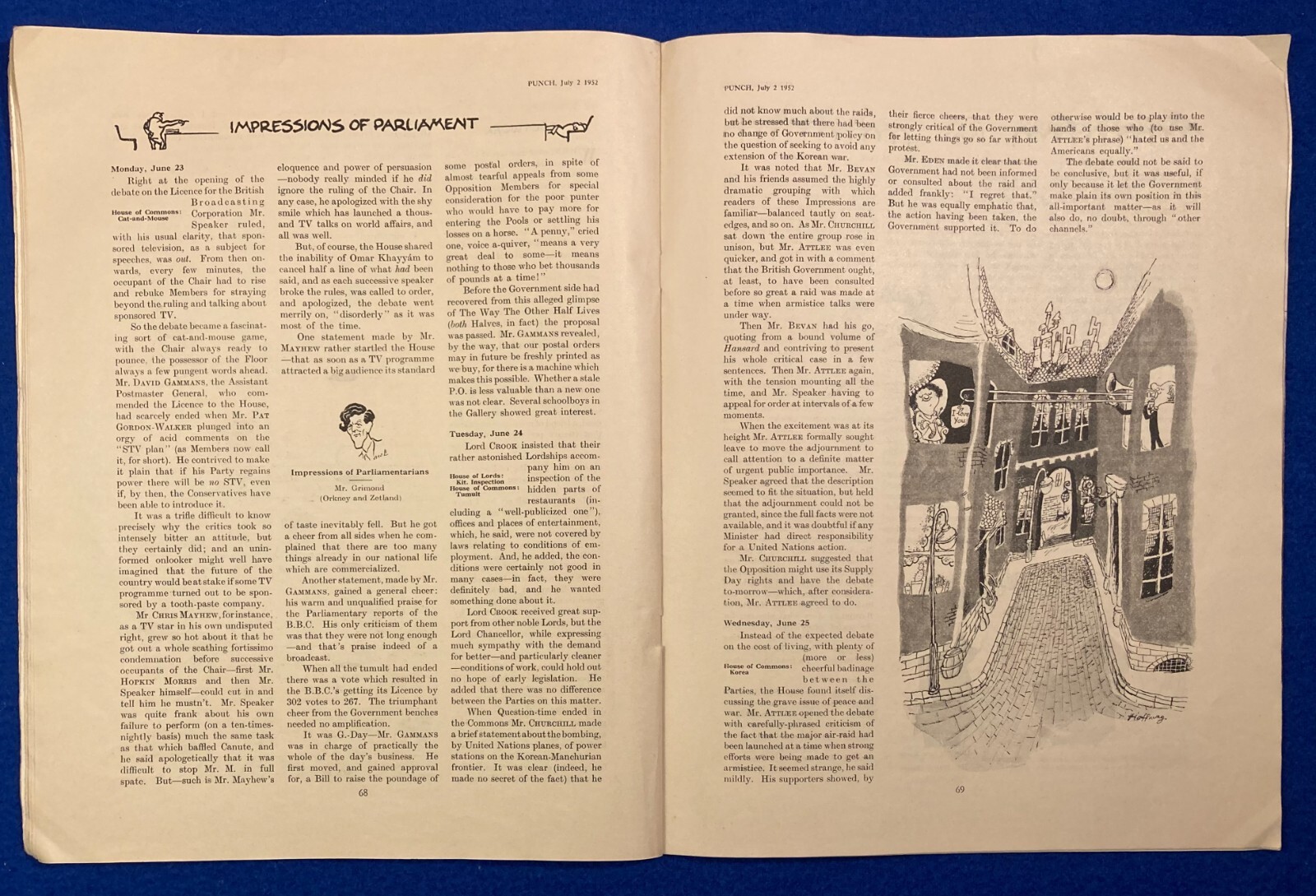 Vintage 1952 PUNCH Magazine Legendary British Satire | eBay