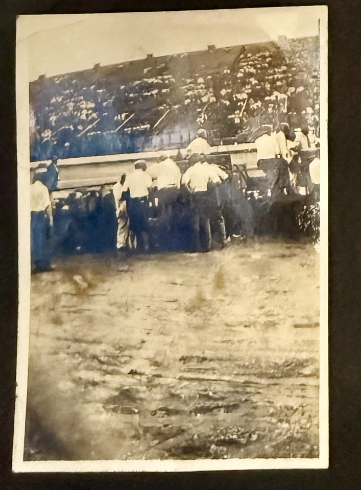 ATQ c.1920 Photo Album Page Grand Prix Racing Car Raceway Infield Pit ...