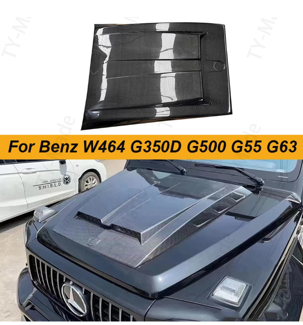 Carbon Fiber Engine Hood Bonnet For Mercedes G Wagon W464 G500 G63 AMG ...