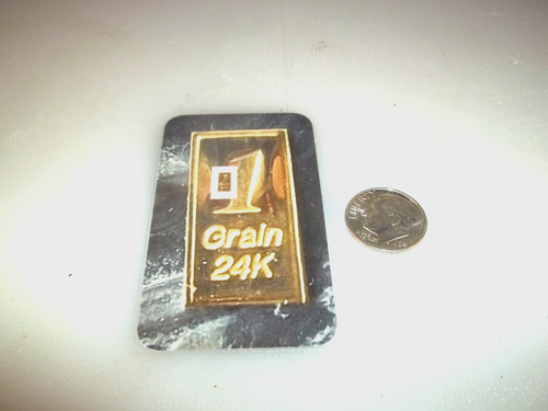 24K GOLD BAR ***CAMOUFLAGE THEME*** ONE FULL GRAIN*** CERT CARD. 999.9 ...