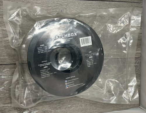 HATCHBOX ABS 1.75 mm 3D Printer Filament in Black, 1kg Spool ...