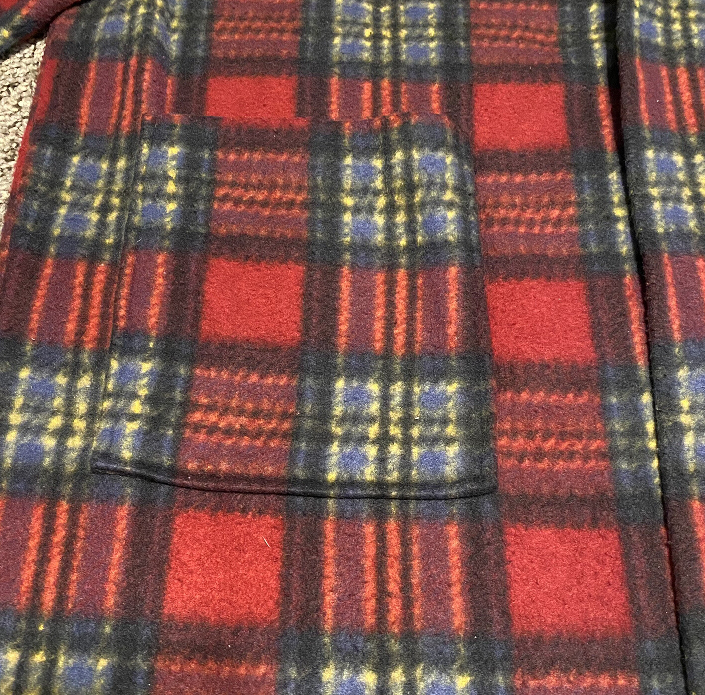 Christian Dior Robe De Chambre Red Plaid Fleece Robe … - Gem