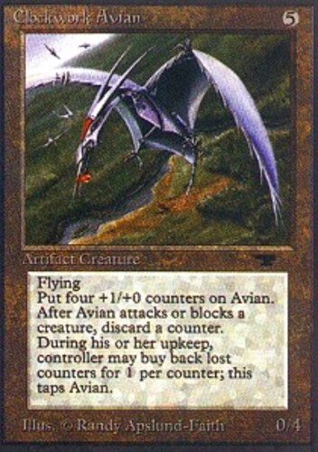 1 x Clockwork Avian - Antiquities - Heavy Play - MTG | eBay