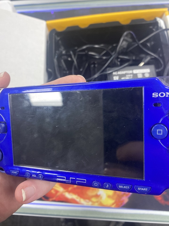 Sony PSP-2001 Madden NFL 09 Bundle Metallic Blue Handheld System Need ...
