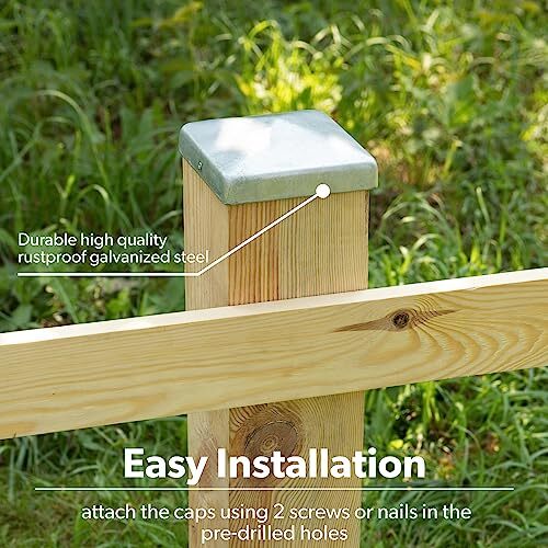 Post Caps 4x4 inches - 10 Pieces Caps with Free Screws, Alloy Steel 4 ...