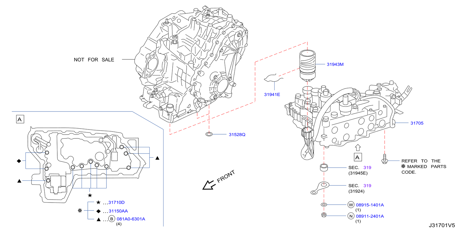 OEM Nissan 317261XE0A Filter Assembly Oil Auto Transmission 31726-1xe0a ...