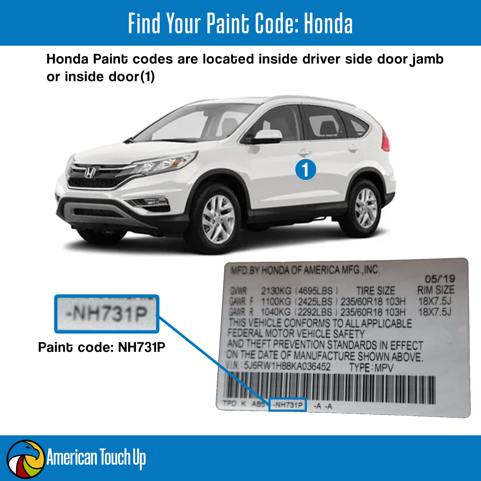 HONDA - NH797M Modern Steel Metallic | OEM Automotive Touch Up/Spray ...