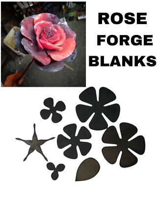 7 piece realistic iron ROSE forging blanks - blacksmith blanks | eBay