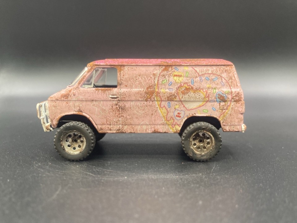 1971 Chevy Van 4x4 Weathered Rusty 1/64 Barn Find Diecast Custom M2 ...