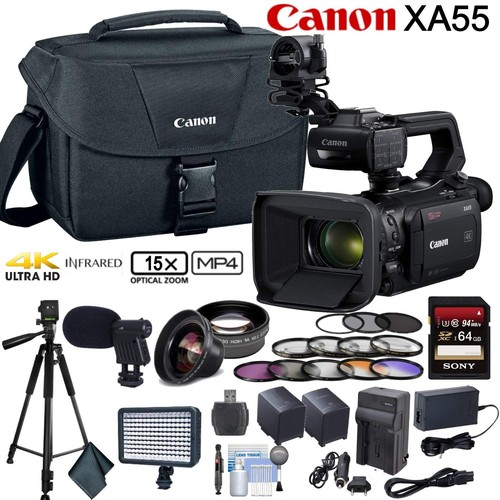 Canon XA55 Professional UHD 4K Camcorder Advanced Bundle 94148047195| eBay