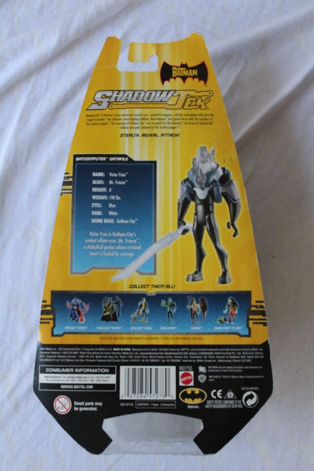 The Batman Shadow Tek MR. FREEZE Action Figure MOC New Mattel 2007 ...