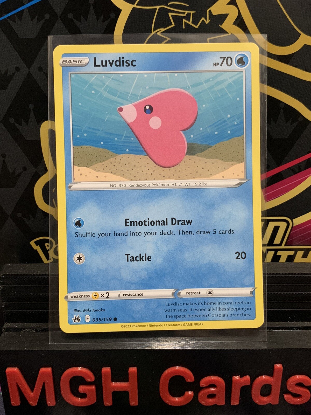 Luvdisc 035/159 Non Holo Common Crown Zenith Pokemon TCG Card NM/M ...