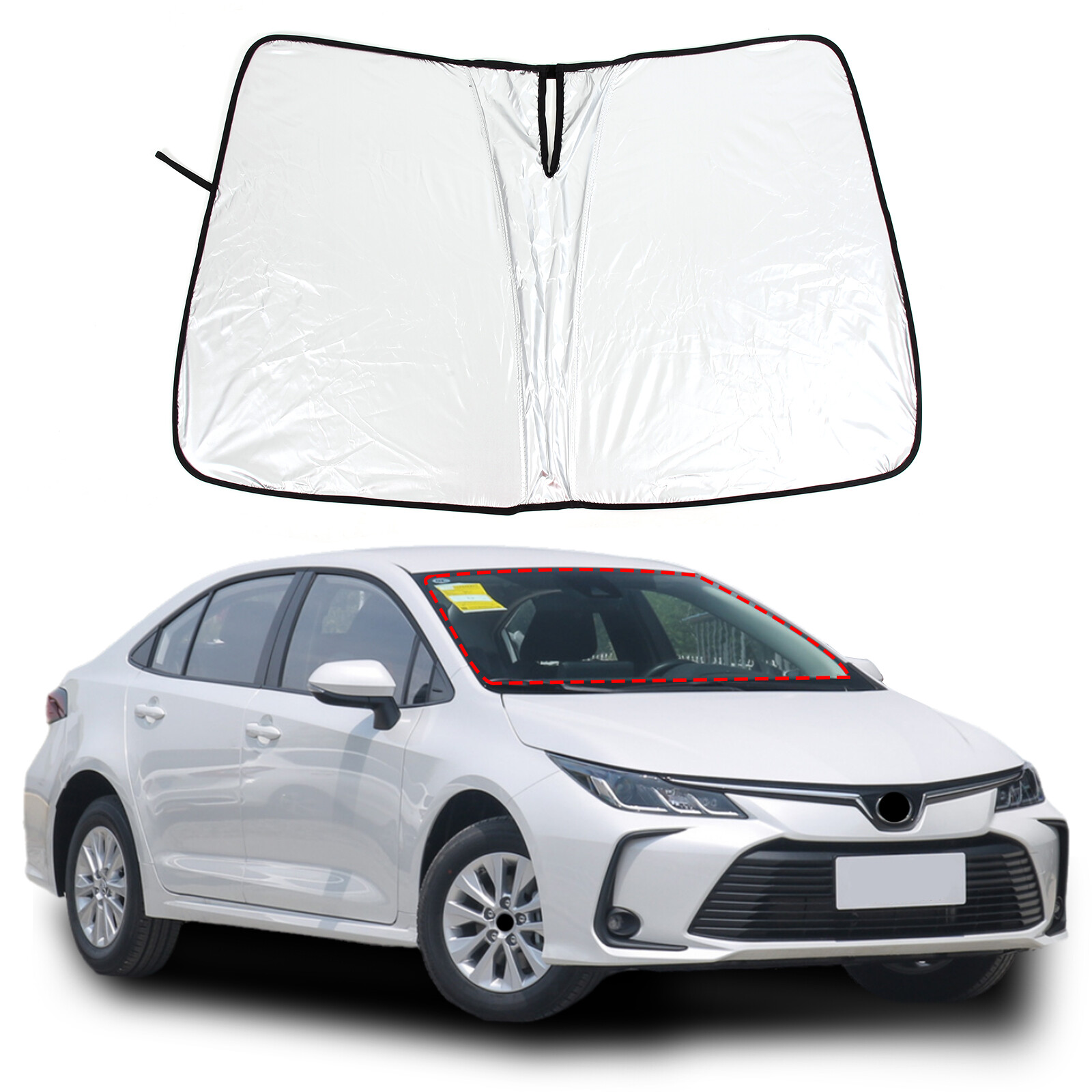 Foldable Car Sun Shade Windshield Window Sunshade Cover For Toyota ...