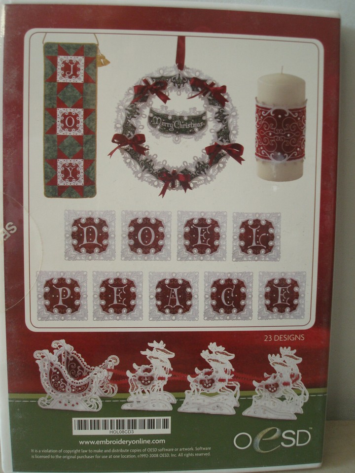 OESD The Christmas Collections #3 2008 - Machine Embroidery -Brand New ...