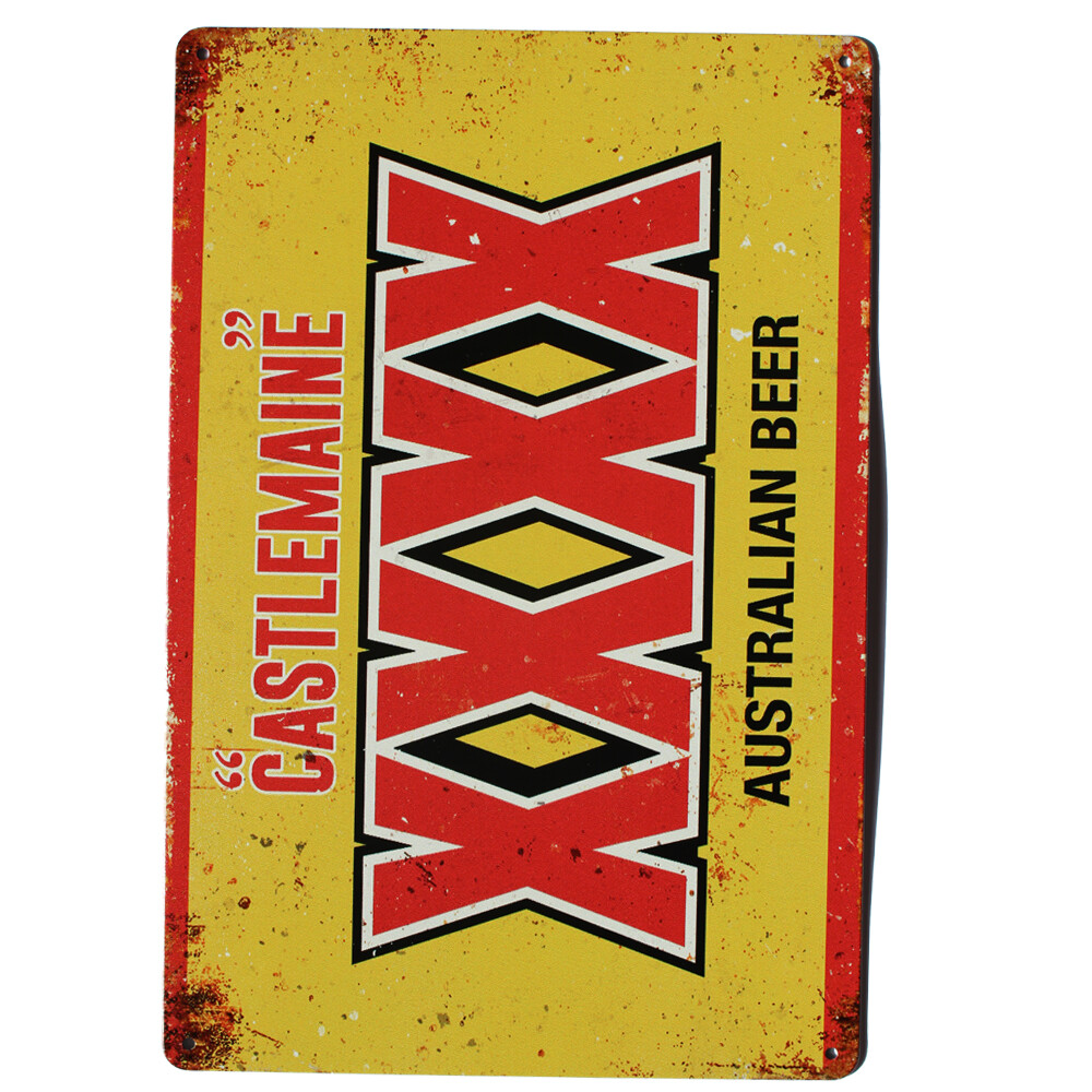 2x Tin Sign 200x300mm Gastlemaine Australian Beer Man Cave Bar Retro ...