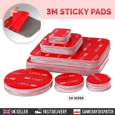 3M Double Sided Sticky Pads Strong VHB Adhesive Tape High Strength ...