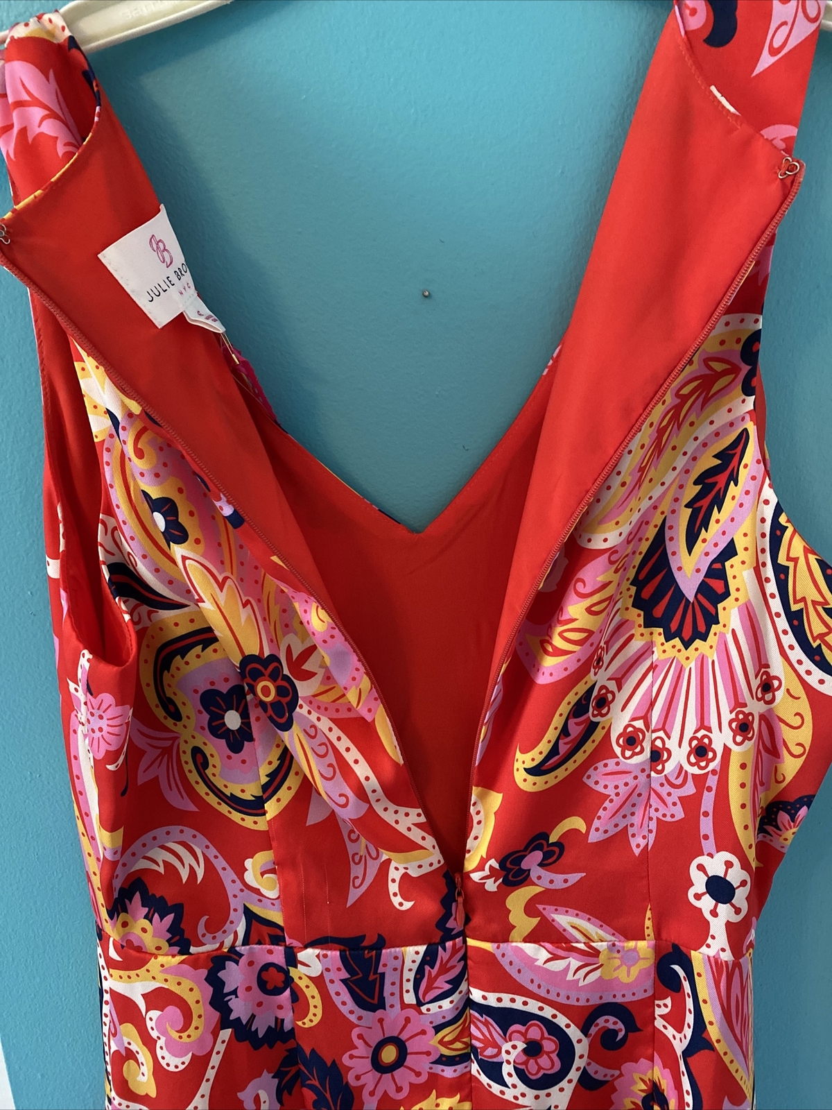 JULIE BROWN Women's Dress MOBY Red Paisley Size 6 NWT | eBay