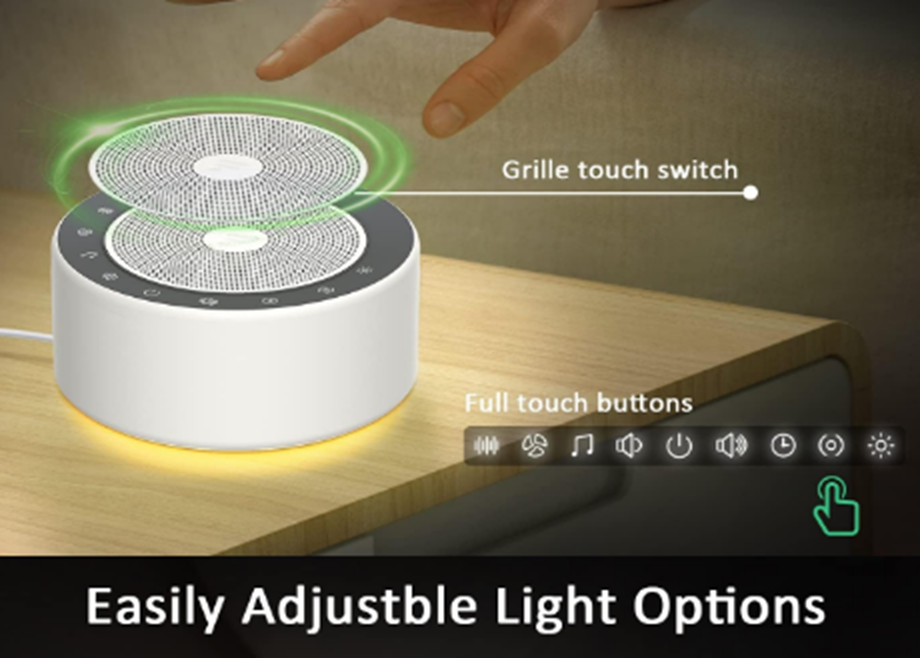 Noise Machine with 30 Sounds 7 Colors Light for Baby Kids Adults ...