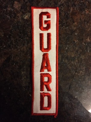 New 7" x 2" GUARD Embroidered Patch - Red & White Security or Coast ...
