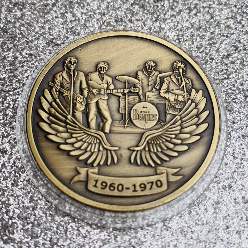 The Beatles 1960-1970 British Band Double Sided Commemorative Coin | eBay