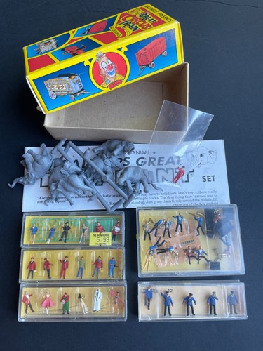 PREISER HO SCALE CIRCUS PERFORMERS , ELEPHANTS & CIRCUS BAND figure ...