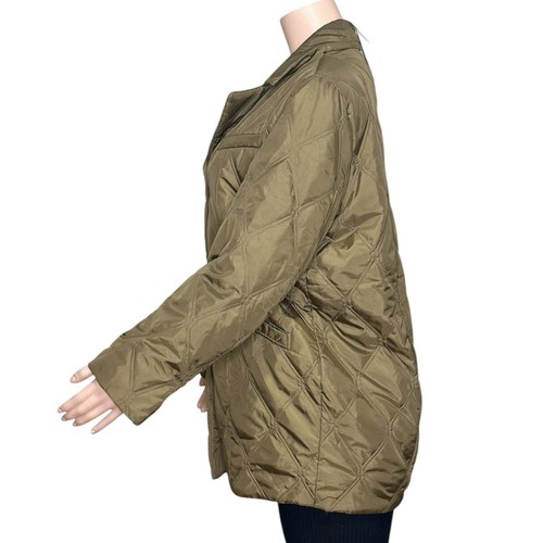 NWT GANNI Diamond Quilted Ripstop Oversized Jacket, Teak, FR34/US2 | eBay