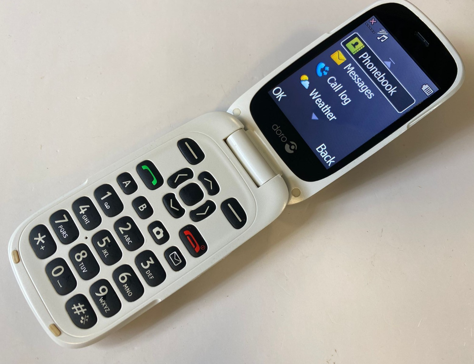 Doro Phone Easy 6520 Mobile Phone UNLOCKED Seniors Flip Fold Blue DFC ...