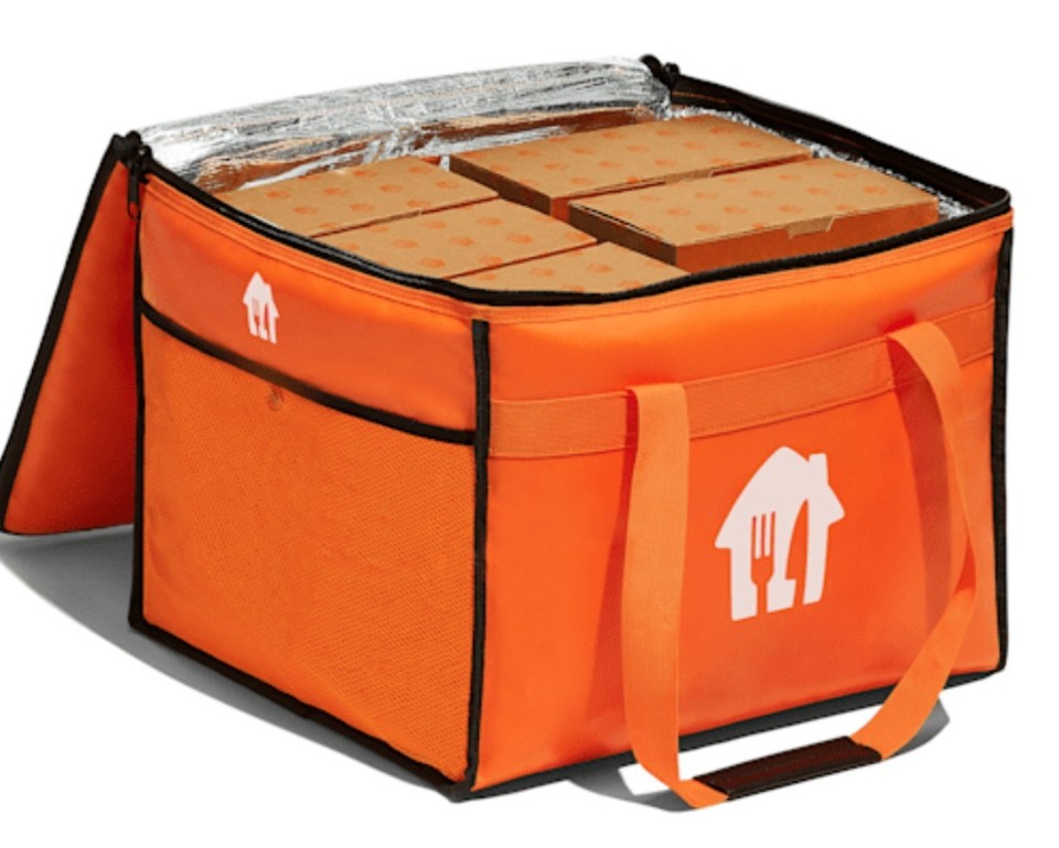 Hot Food Bag with Divider Fast food Takeaway Delivery - Uber eats ...