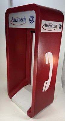 Vintage Ameritech Pay Phone Shroud Booth Cover Fluorescent Light Up ...