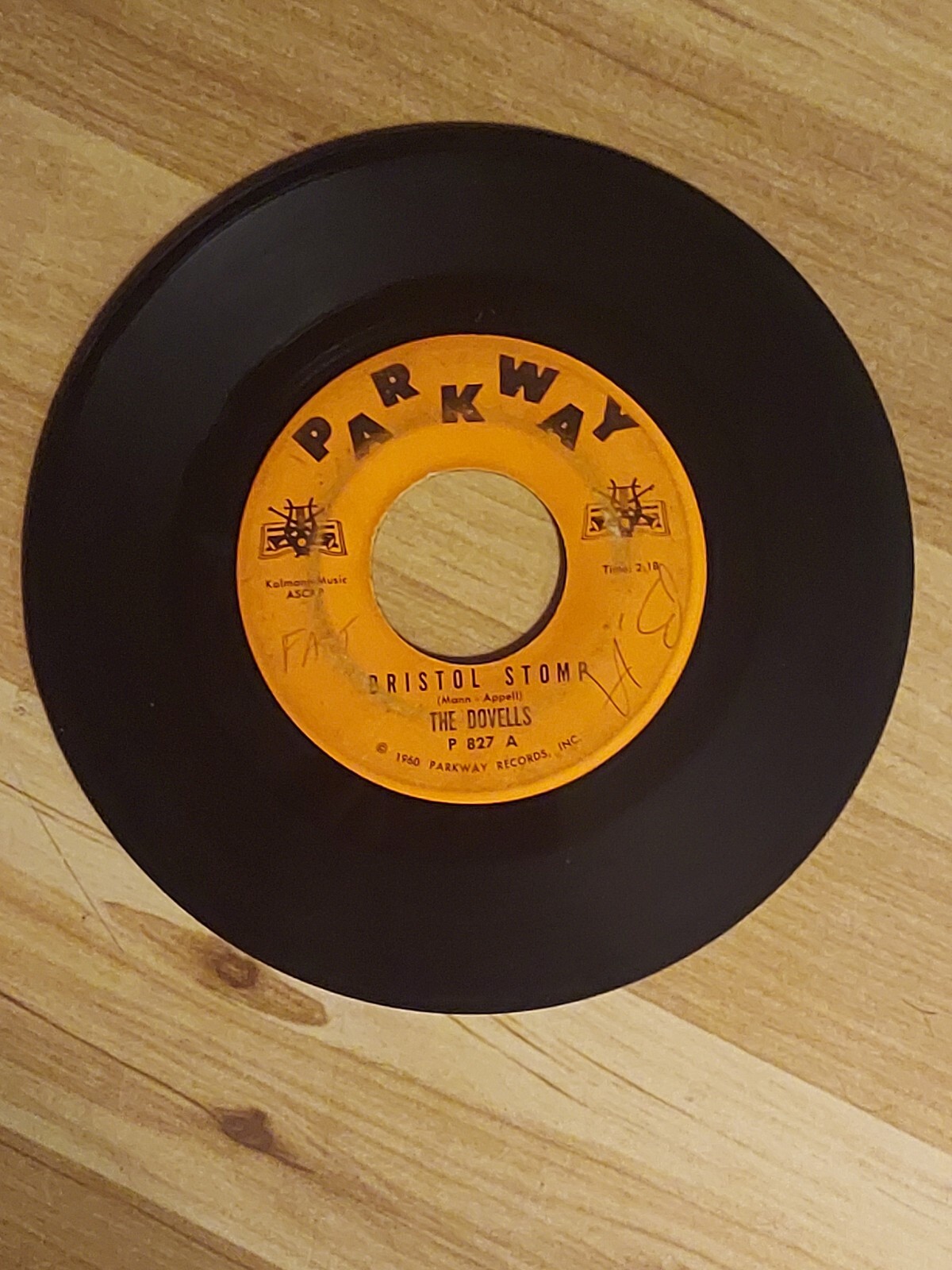 THE DOVELLS BRISTOL STOMP/YOU CANT SIT DOWN 45 RPM PARKWAY RECORDS 2 ...